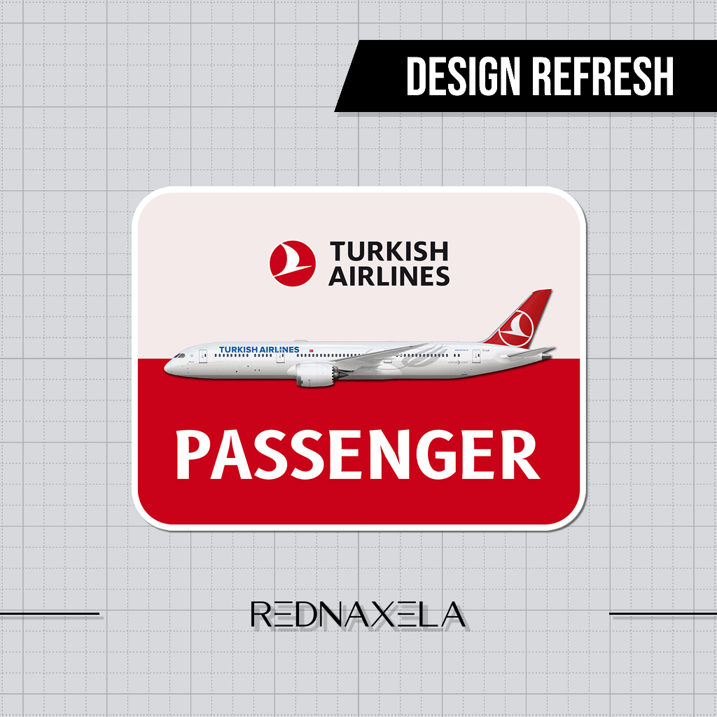 Vinyl Sticker Turkish Airlines Card Model Passenger Sign Sticker ...