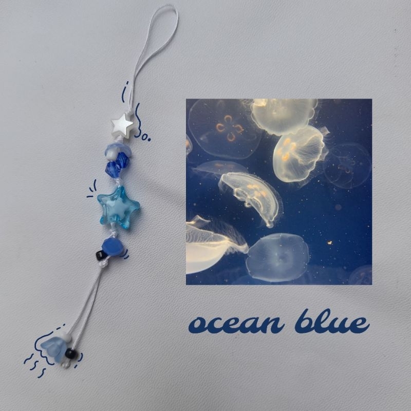 Ocean blue mini phone charm | Shopee Singapore