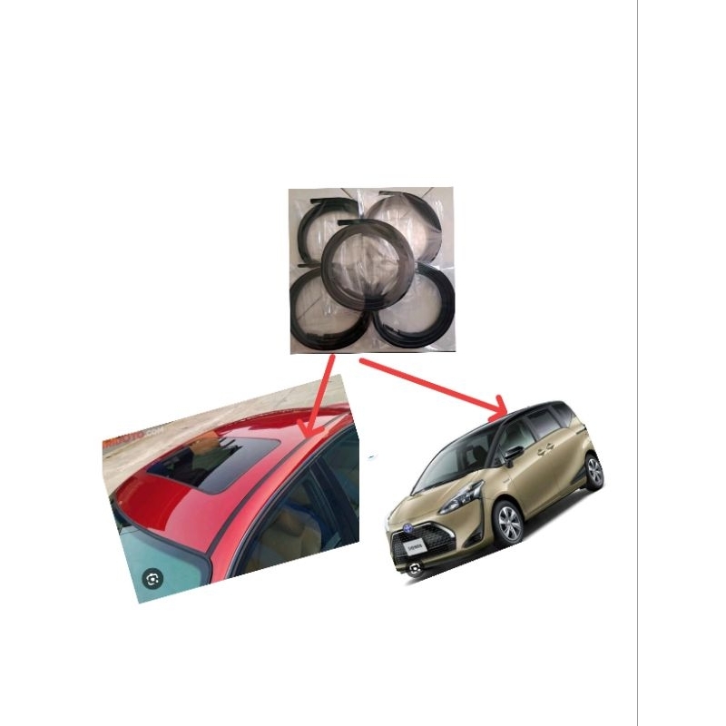Toyota Sienta original roof Gutter Rubber roof Gutter | Shopee Singapore