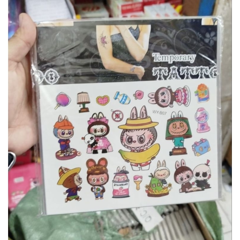 10pcs LABUBU TATTO Temporary TATTO Tattoo Stickers LABUBU | Shopee ...