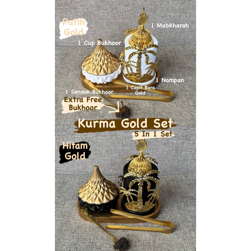 Mabkharah Kurma Gold Set 5n1 / Mabkhara saudi Arab Dubai / mabkhara ...