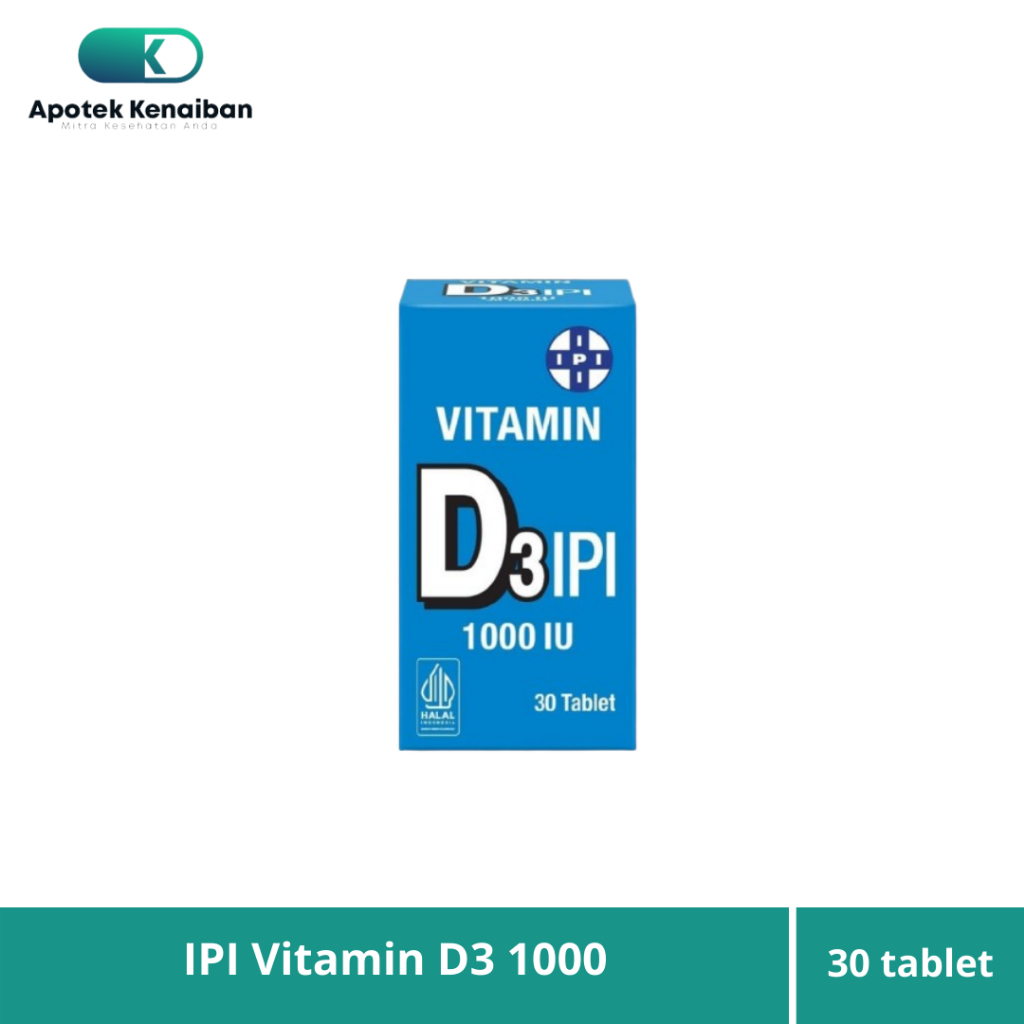 Ipi VITAMIN D3 1000 IU 30 TABLETS / BONE HEALTH SUPPLEMENT | Shopee ...