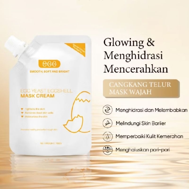 EGG YEAST EGGSHELL Mask Cream 100gr Face EGGSHELL Mask Facial Cream ...