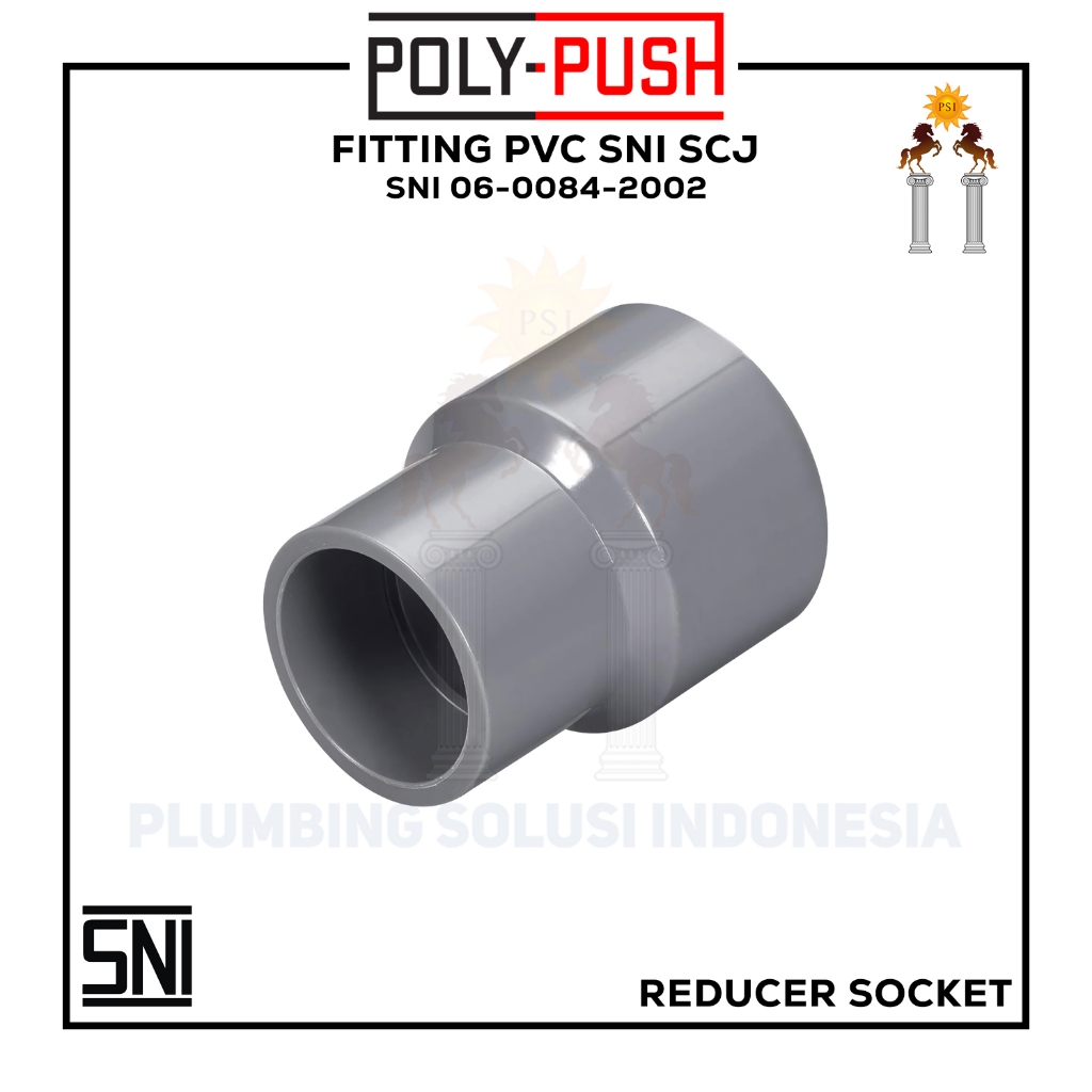 Poly Push Reducer Sok / Vlok Sok 2 x 1 Inch / 63 x 32 mm PVC Pipe ...