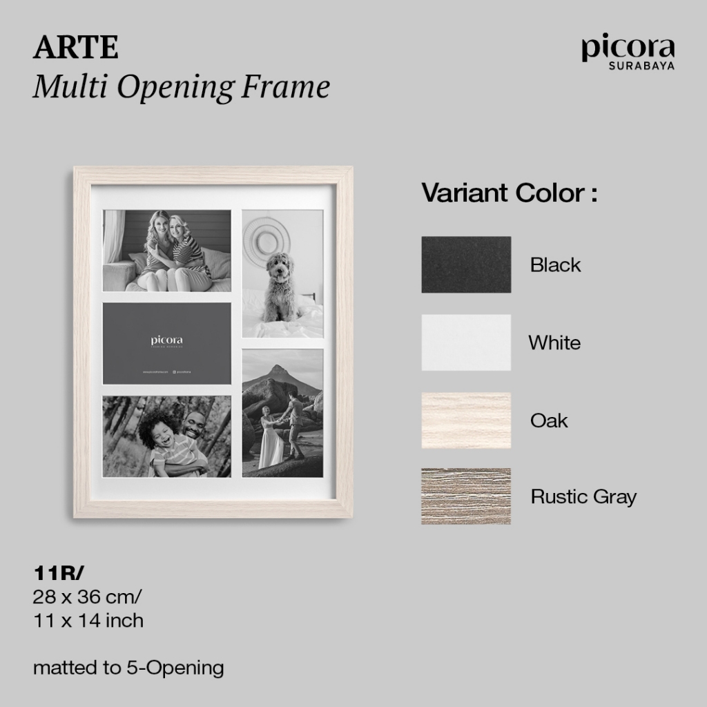 [PICORA SURABAYA] ARTE Multi Opening Frame 28x36cm 11R/5op Wall Photo ...