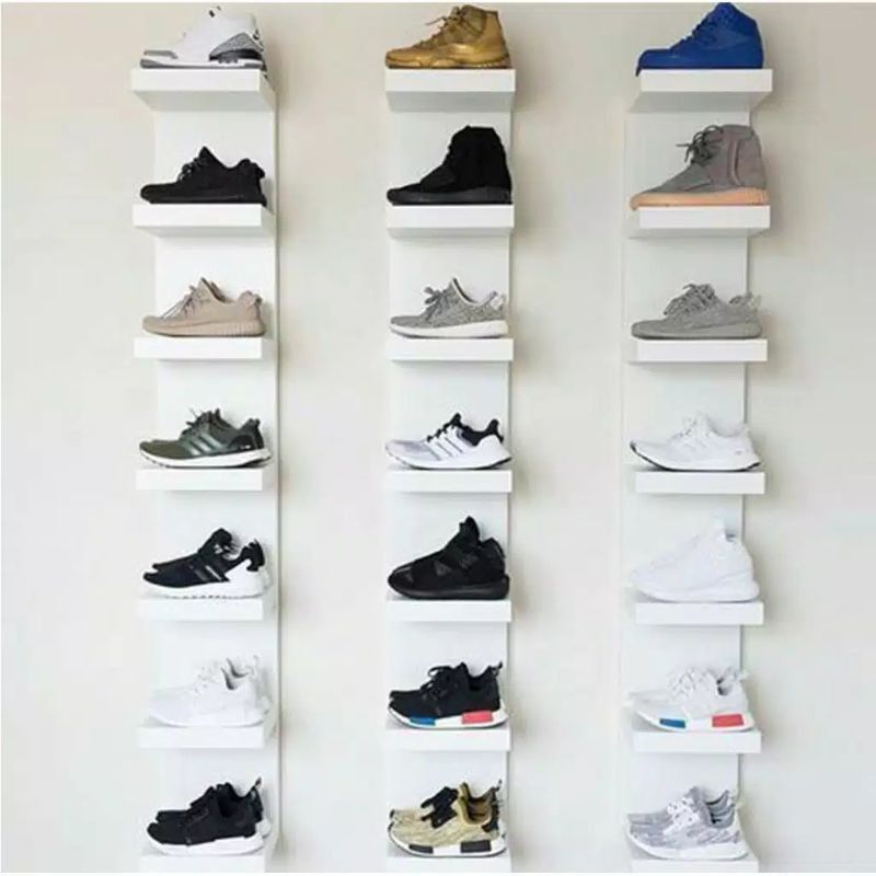 7 tier wall shelf. shoe rack, shoe rack, decorative rack. height 100cm ...