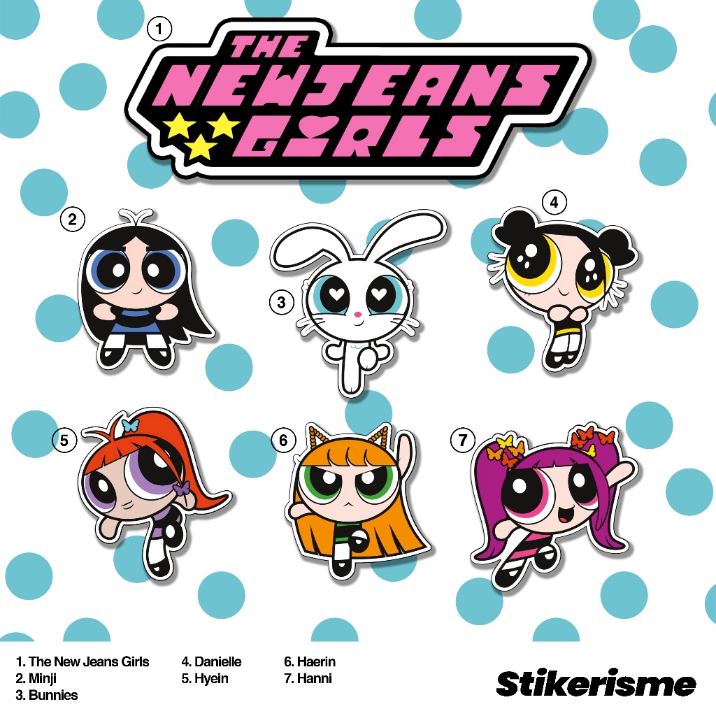 New Jeans x The Powerpuff Girls Sticker | Shopee Singapore