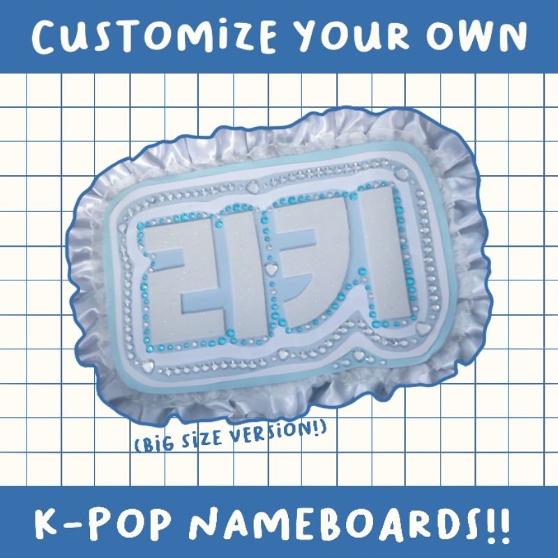 [ READ DESCRIPTION ] CUSTOM name BOARD UCHIWA KPOP FAN KIT CONCERT name ...