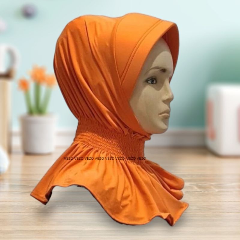Service Hijab/Premium Policewomen Hijab Wrinkled Neck (Smock) | Shopee ...