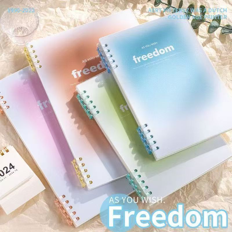 Notebook Book A5 B5 Cute School Notebook Binder 360 Degree Korean ...