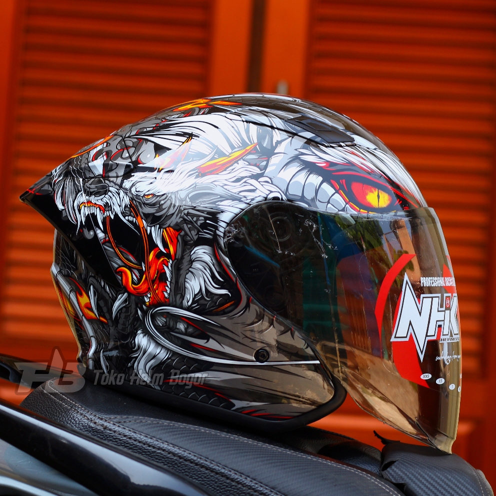 NHK HELMET R1 MAX CUSTOM MOTIF| DRAGON DRAGON | DOUBLE VISOR | Shopee ...