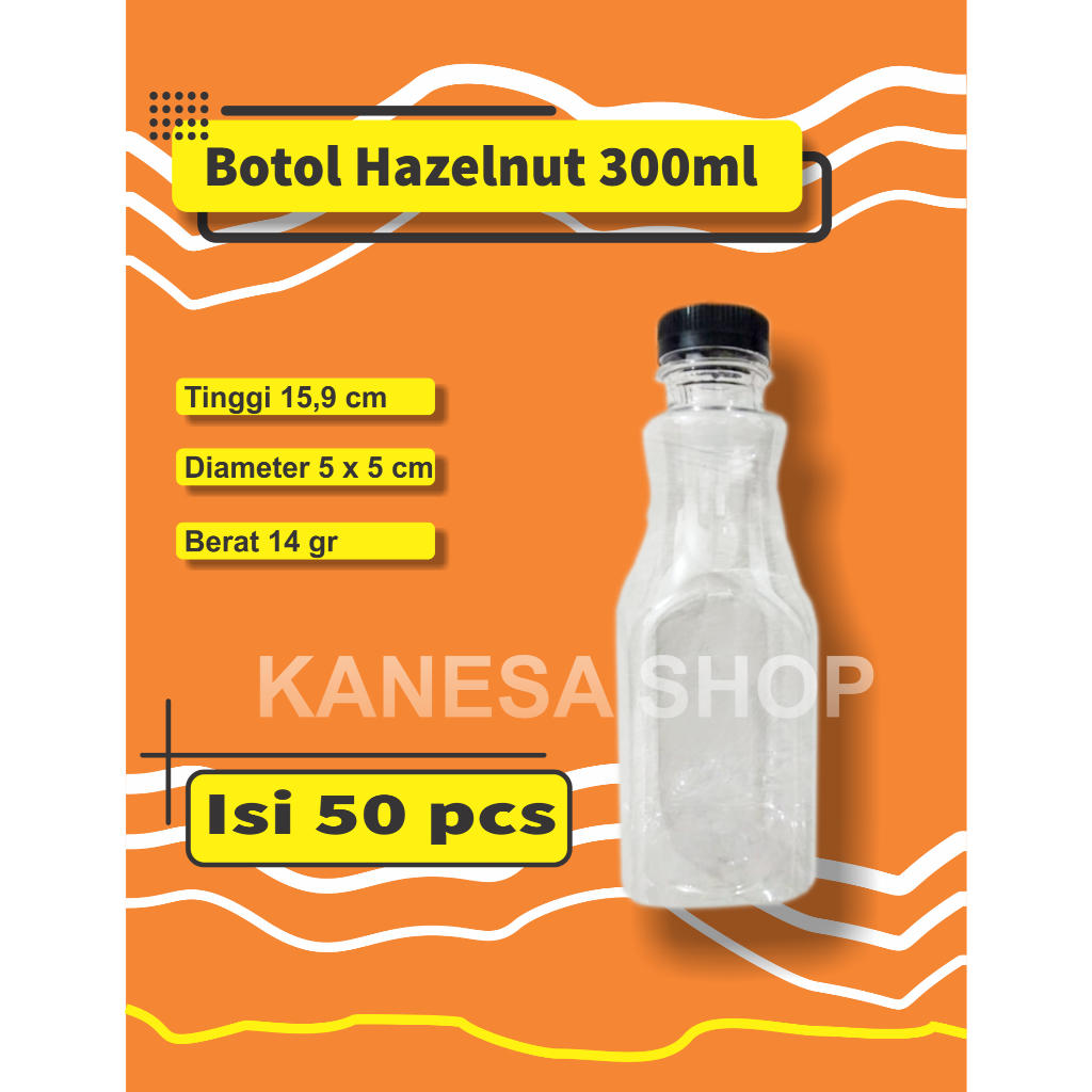 300ml Hazelnut Bottle, 50 pcs (Free Cardboard Packing) 300ml Hazelnut ...
