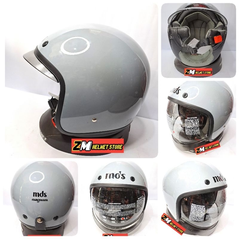 Mds Magnum Solid Retro Half face SNI INJAK ASTRO helmet | Shopee Singapore