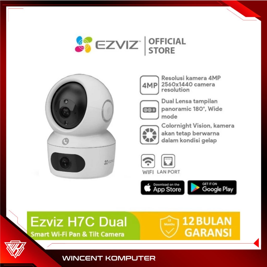 Ezviz H7C 4+4MP Dual Smart Wifi Pan And Tilt CCTV Camera CCTV Camera ...