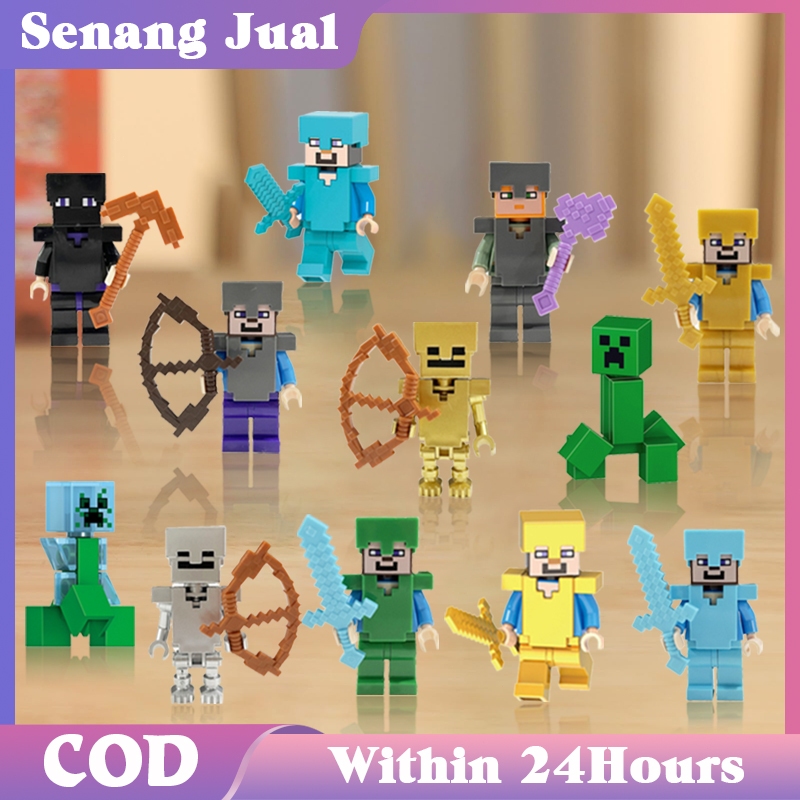 Bricks Figures Minecraft World Minifigures/Minecraft Minifigure ...