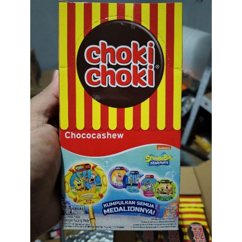 Choki Choki Choco Cashew 1 box contains 20 pcs SpongeBob edition Exp ...