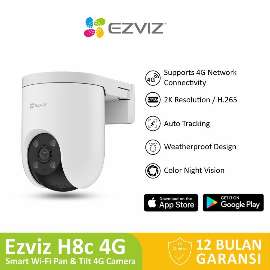 EZVIZ H8C 4G 2K SMART HOME WIFI IP CAM PAN & TILT CCTV OUTDOOR | Shopee Singapore