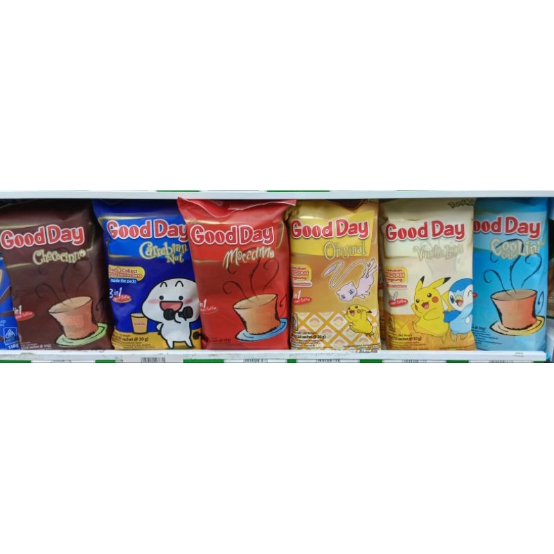 Good day 10 sachets x 20gr instant ground coffee with various flavors ...