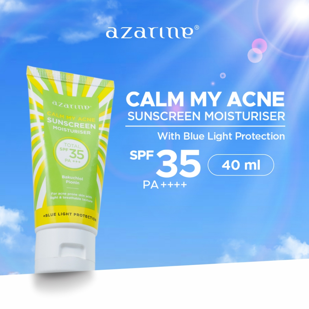 Azarine Calm My Acne Sunscreen Moisturizer SPF35 PA+++ [PASSES INVIVO ...