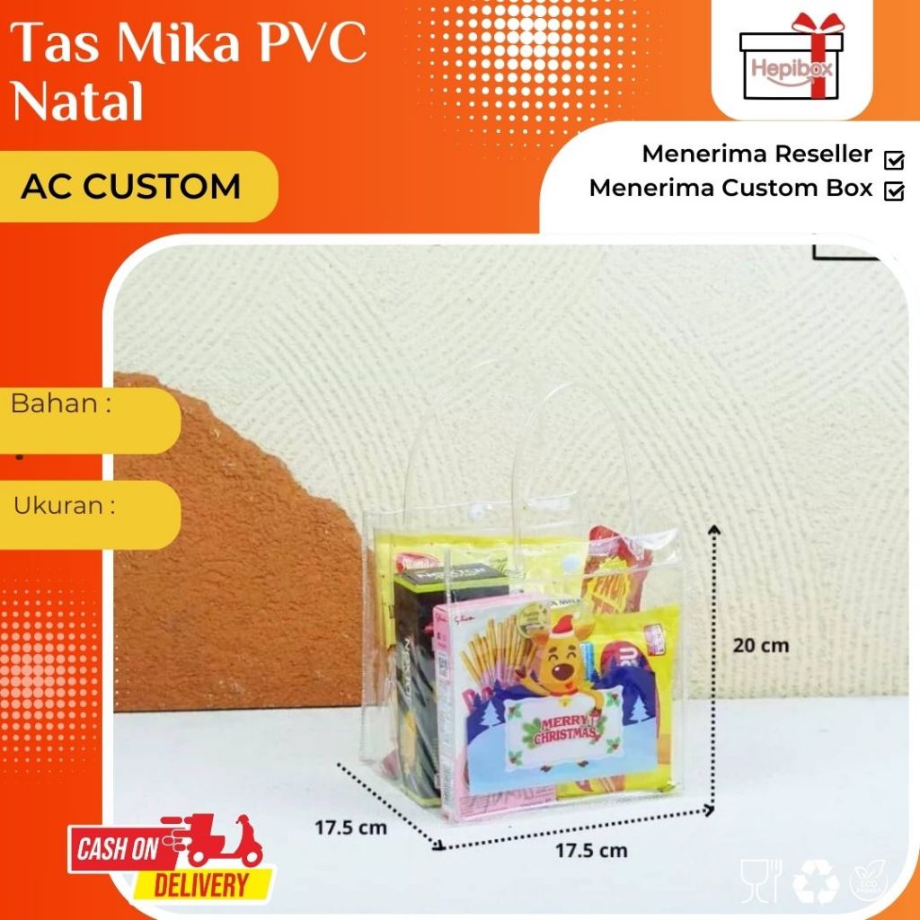 Transparent PVC Mica Bag Christmas Edition PVC Mica Bag/ Transparent ...