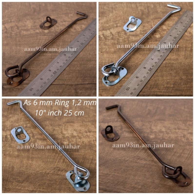 Window hook wind right window hook round window lockHOOK 6 mm antique ...