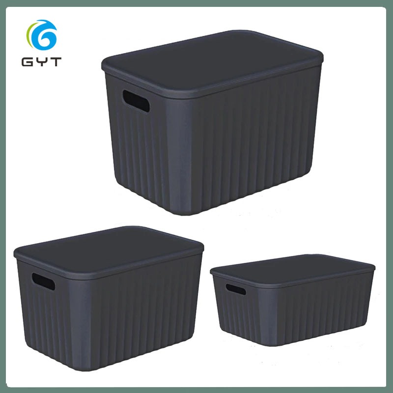 GYT BLACK Storage Box With Lid Multipurpose Storage Box Multifunctional ...