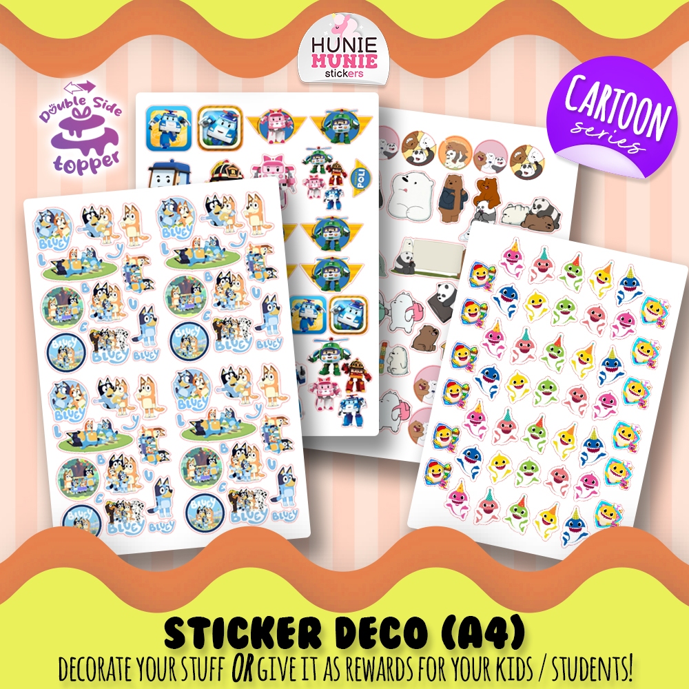 Deco Sticker - CARTOON CARTOON SERIES - CocoMelon Coco Melon Bluey Baby ...