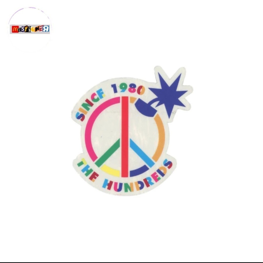 The Hundreds peacebombs graphic logo sticker streetwear sticker ...
