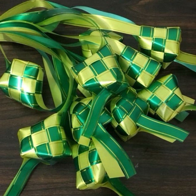 GOLD LIST JAPANESE RIBBON KETUPAT / DECORATION KETUPAT / LEBARAN ...
