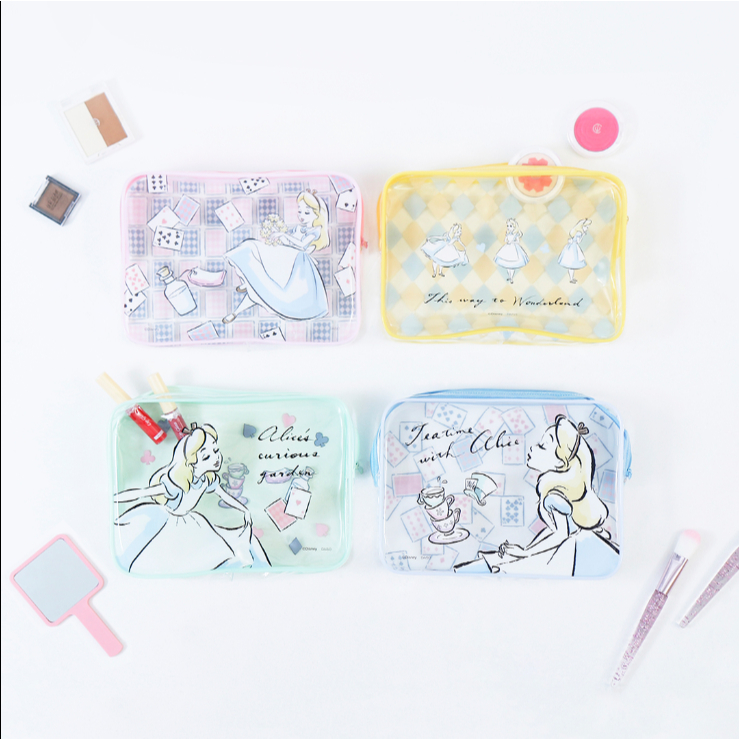 Daiso Vinyl Pouch With Gusset Alice In Wonderland | Shopee Singapore