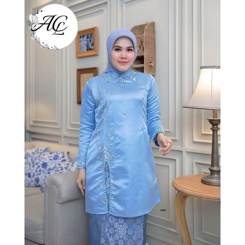Latest ACL Malay Kurung Dress with Side Slit / Malay Sequin Kurung ...