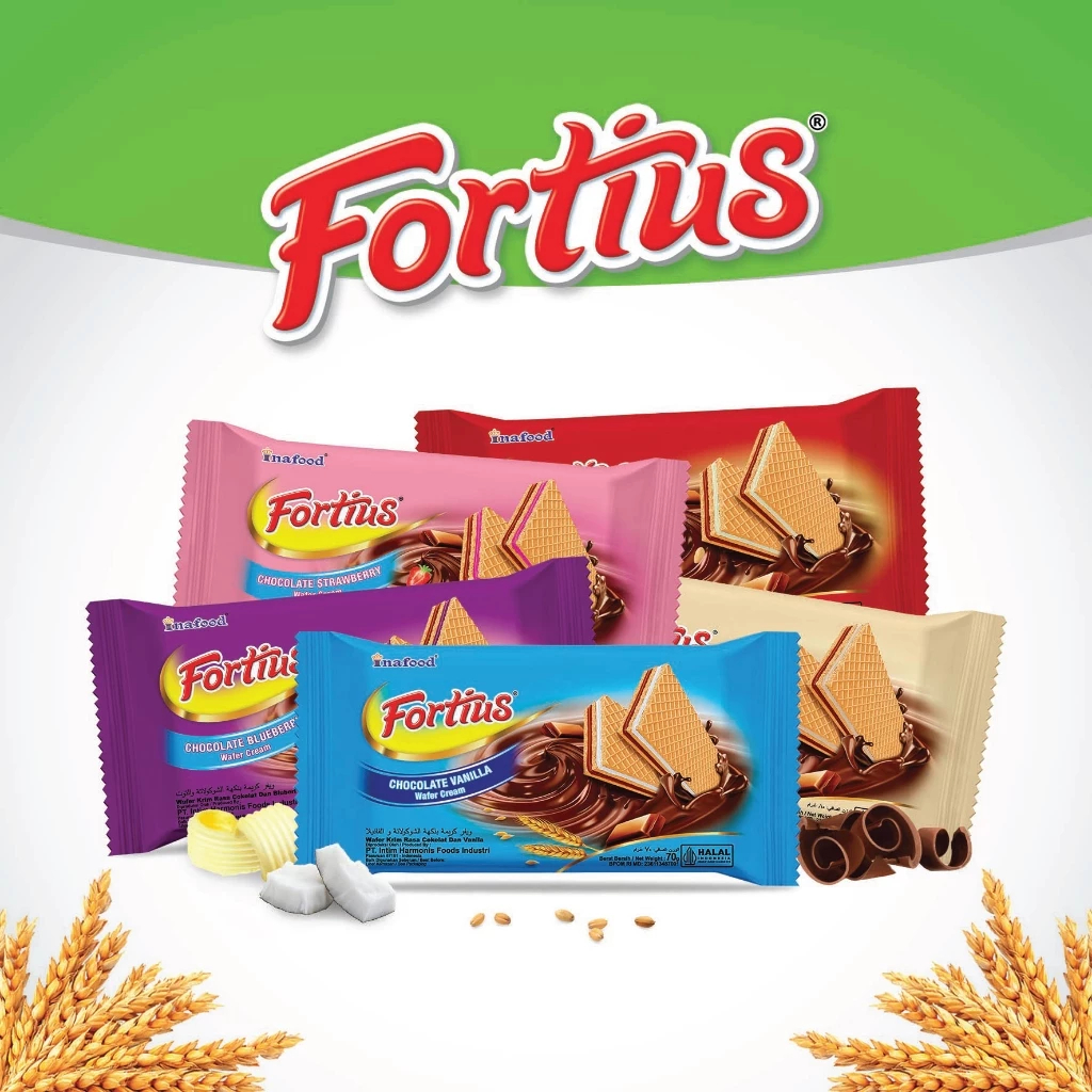 Fortius wafers 70 grams celebration 1 box contains 30 pcs ( CARTONAN ...