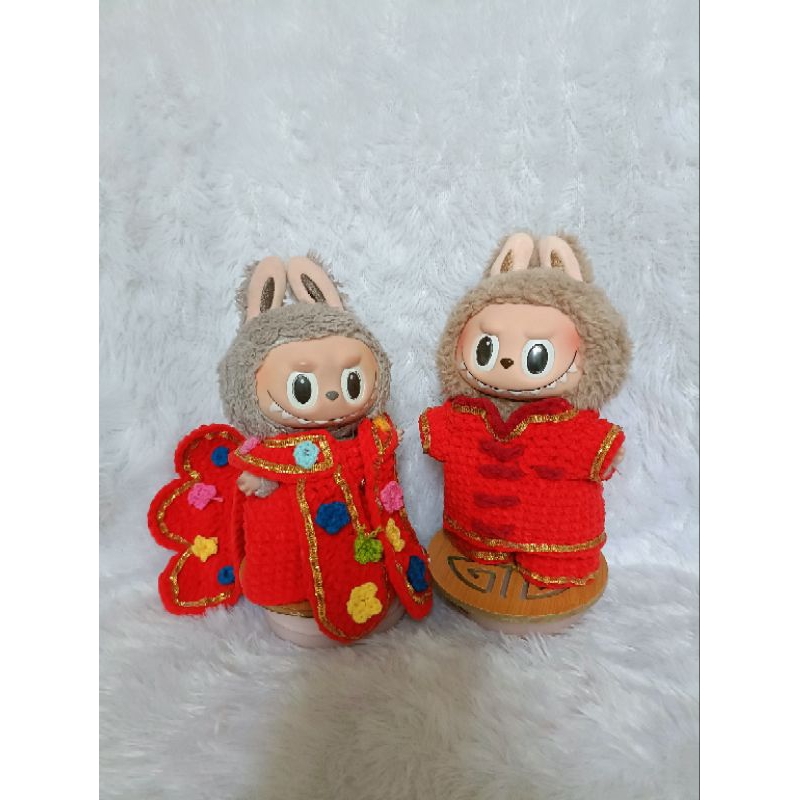Labubu outfit 17CM V1 & V2 [Ready] Cheongsam CNY Chinese New Year ...