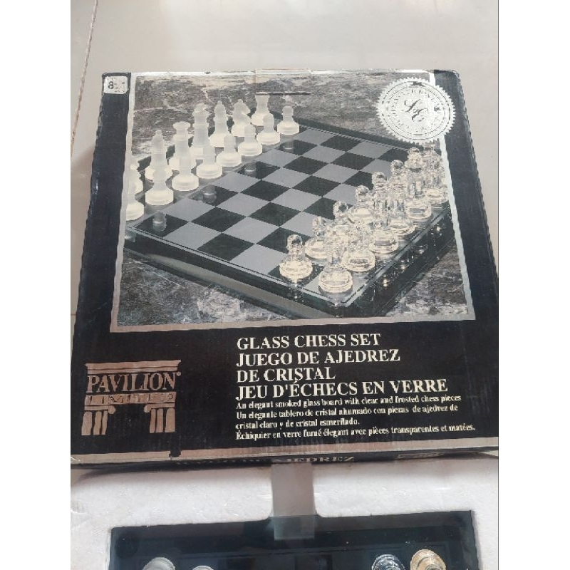 Pavilion Juego de Cristal Glass Chess Set | Shopee Singapore
