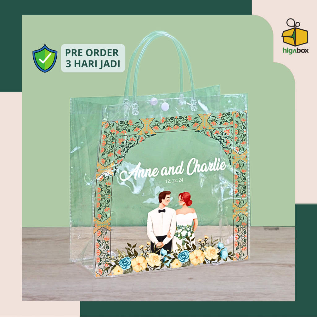 Transparent Clear Bridesmaid Mica Bags / Custom Mica Bags Wedding ...