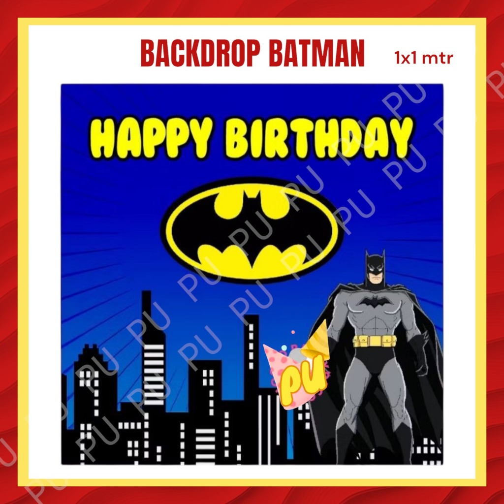 Batman Backdrop Banner / Batman Birthday Decoration Wall Banner ...