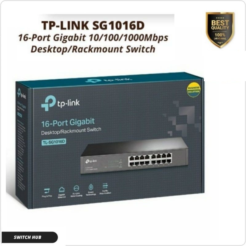Tp-link TL-SG1016D TPLINK 16 Port Gigabit Desktop/Rackmount Switch Hub | Shopee Singapore
