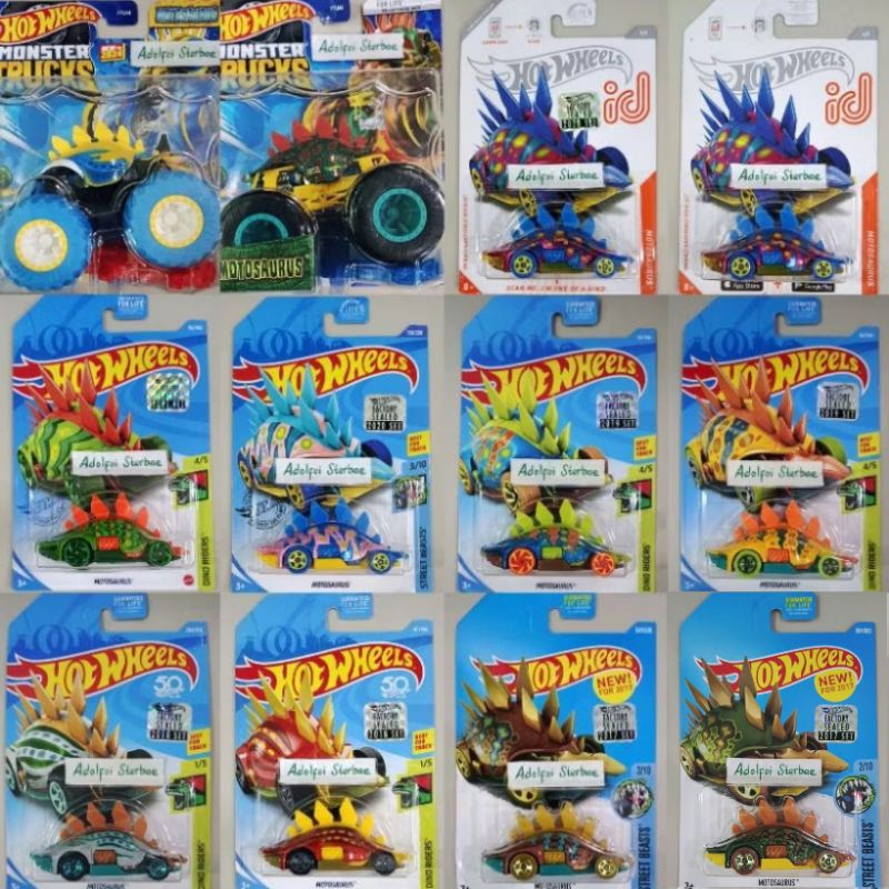 Hotwheels hot wheels monster trucks motosaurus ID factory edition ...