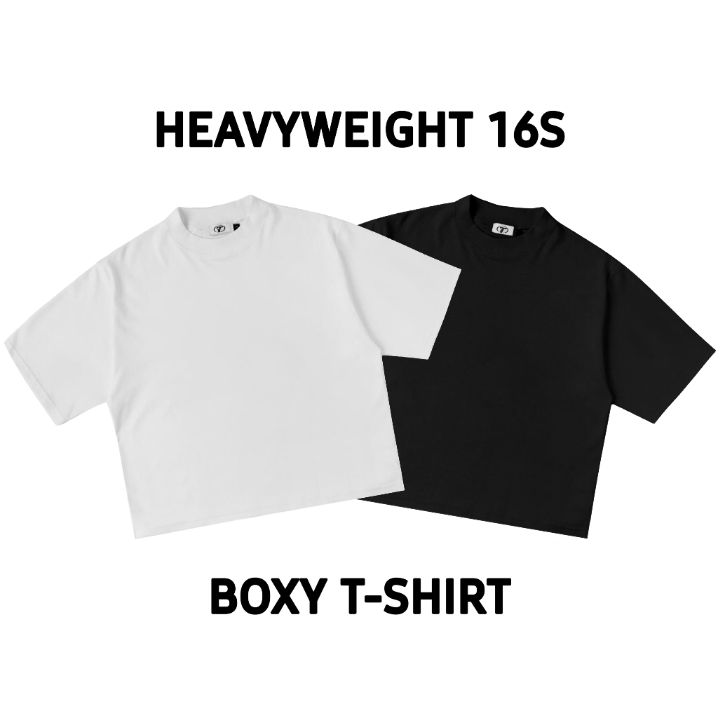 Thenational Boxy T-shirt Oversized Heavyweight Plain 2 Colors - Boxy T ...