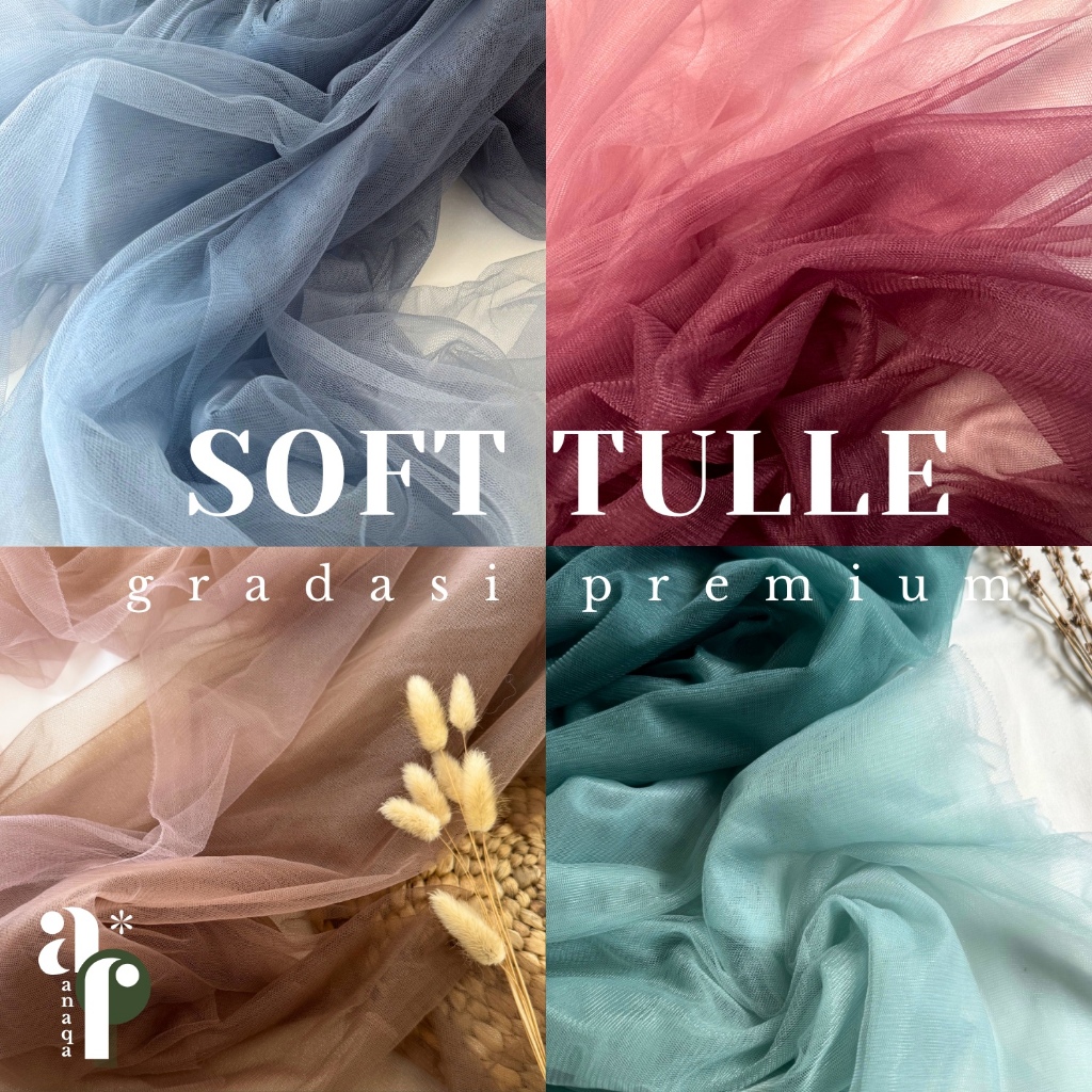 1⁄2 meter Gradation Soft Tulle Fabric // Ombre Tile // PREMIUM ...