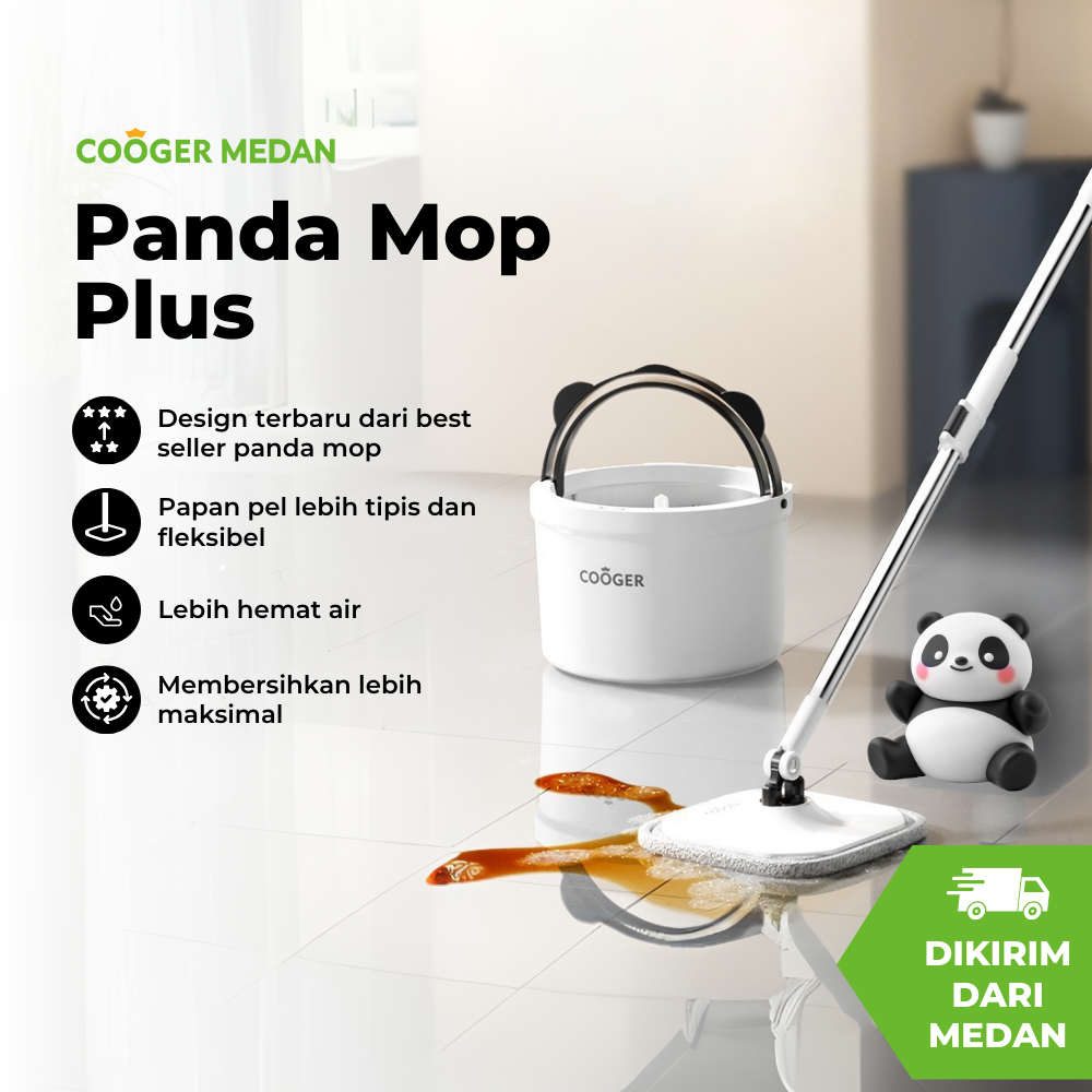 [Sent From MEDAN] COOGER MEDAN Panda Spin Mop Plus 2 IN 1 Automatic ...