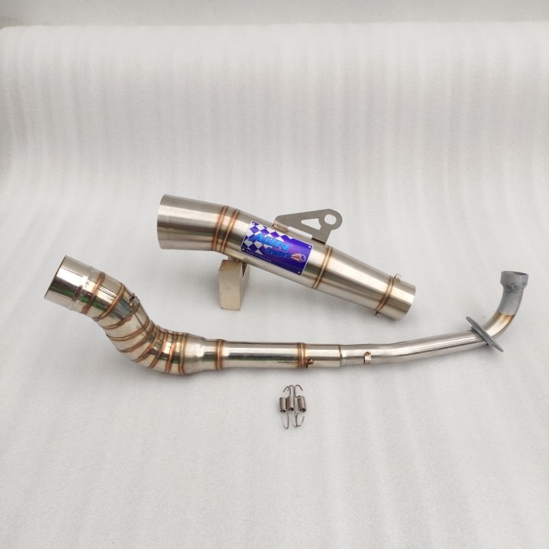 Aun pipe super open spec canister 51mm inlet tube type 1set for xrm 110 ...