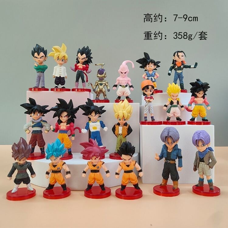 Dragon Ball Super Goku Chibi Action Figure set of 20pcs/Cake Topper ...