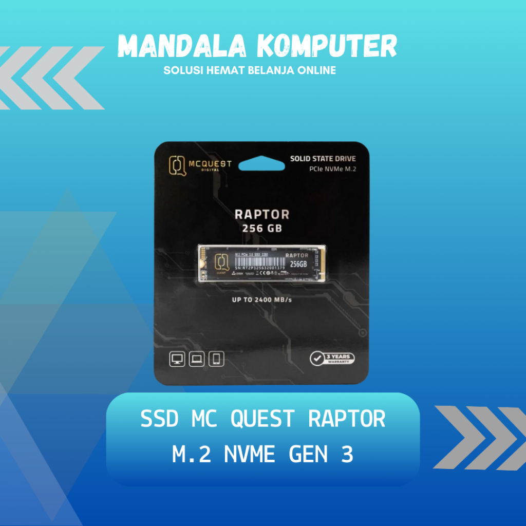 Ssd MCQUEST RAPTOR M.2 NVME 256GB | Shopee Singapore