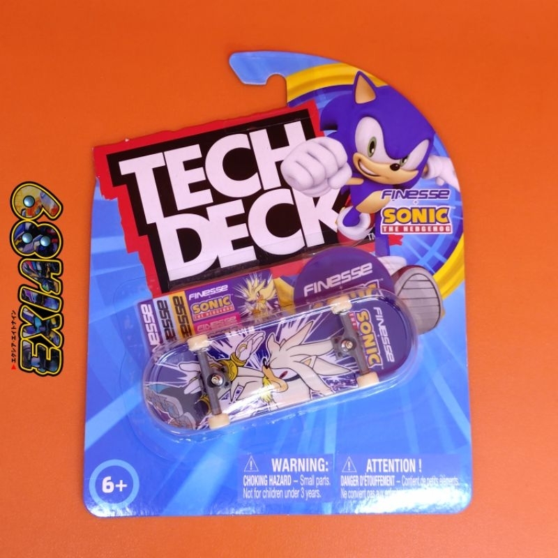 Tech Deck Fingerboard Finesse + Sonic The Hedgehog - Silver | Shopee ...