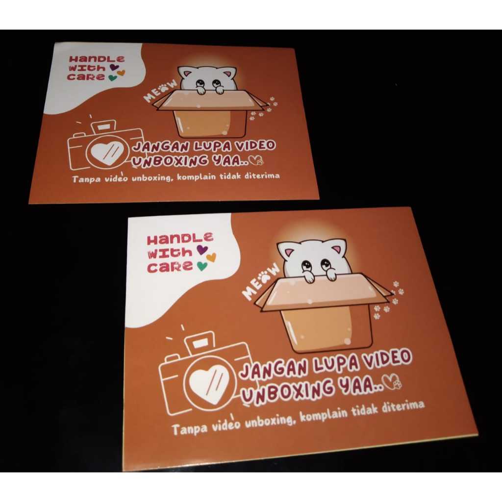 Fragile Label Sticker 9.5x7cm Cat Motif 4 Sold Per Piece | Shopee Singapore