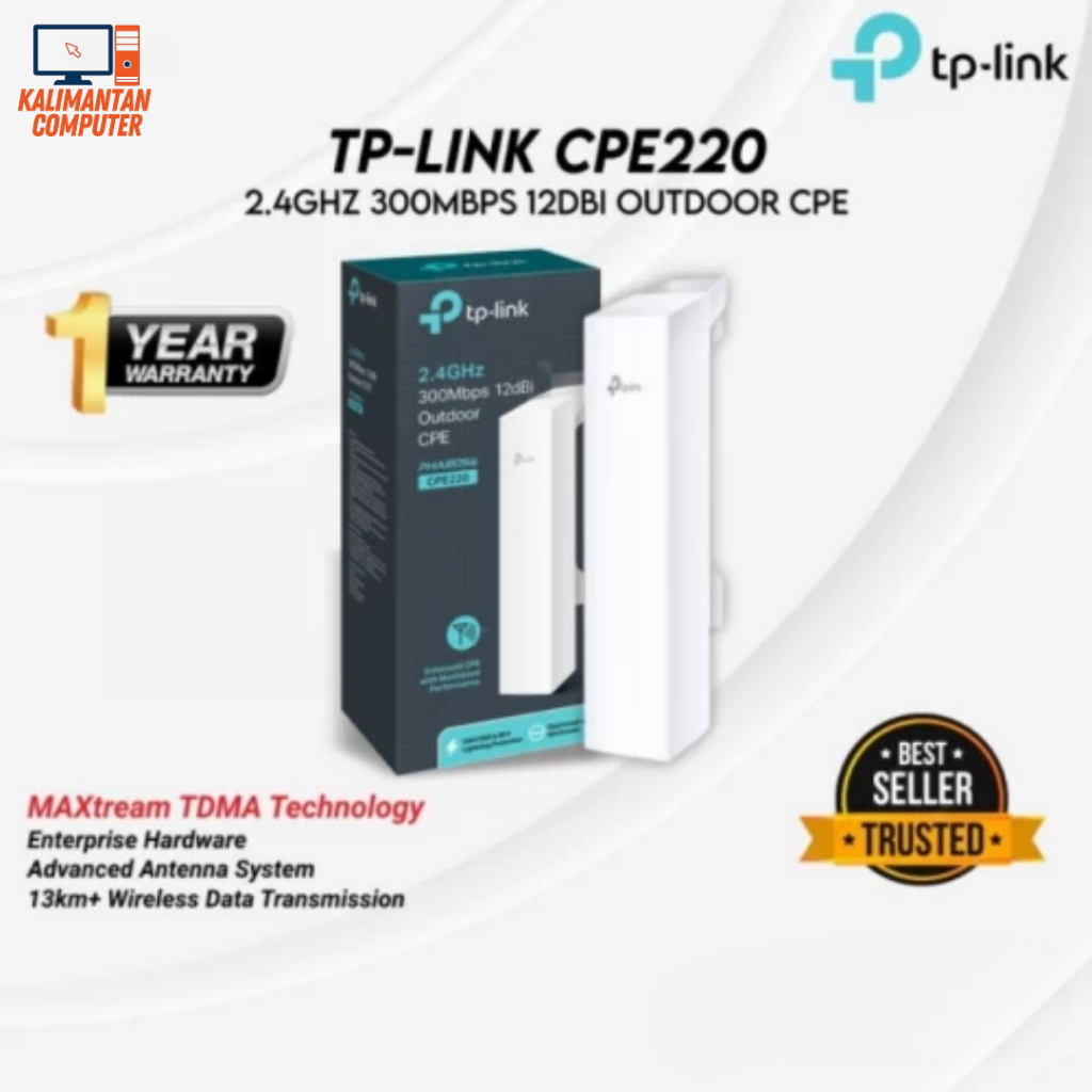 Tp LINK CPE220 2.4GHz Outdoor Access Point CPE 220 TPLINK Long Range ...