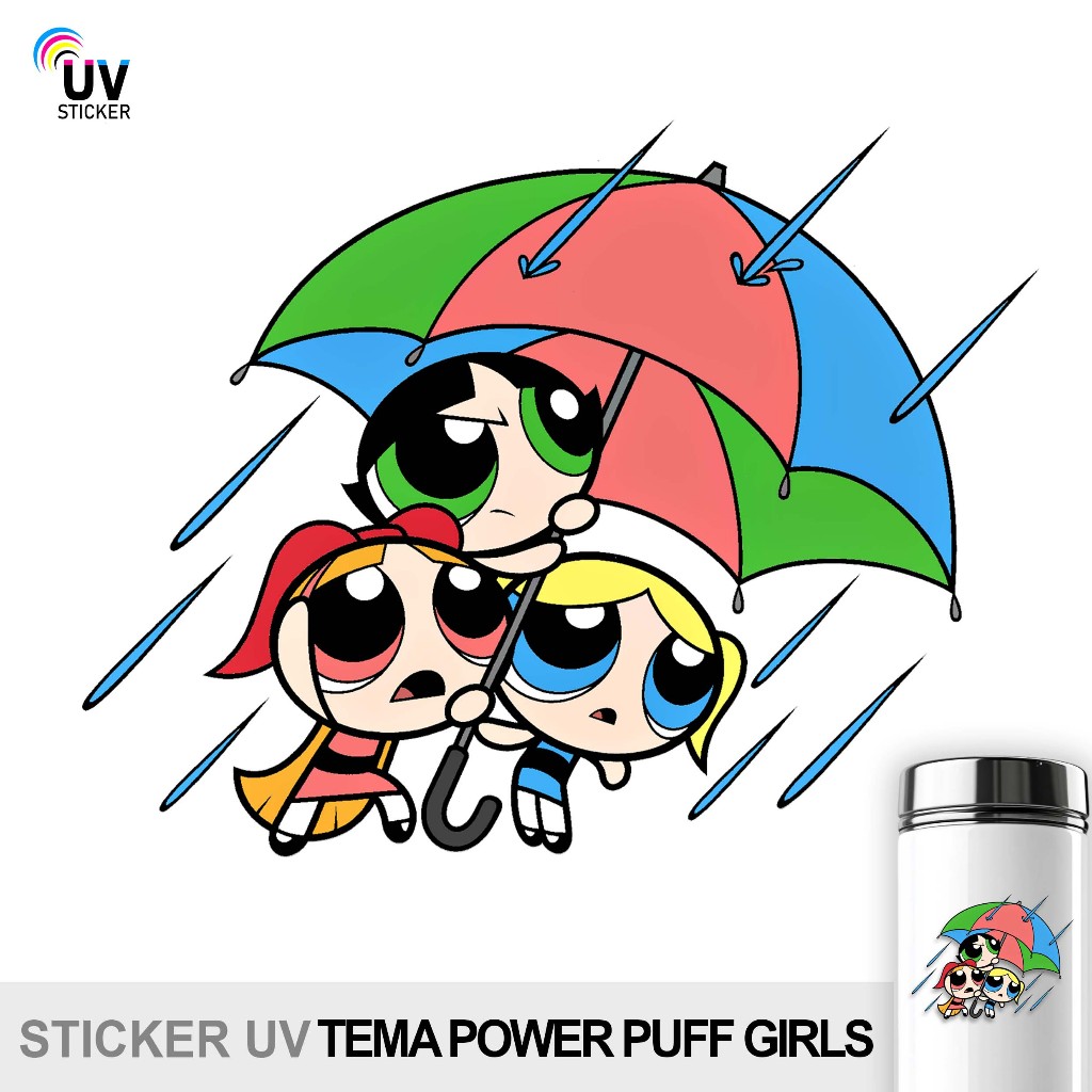 UV STICKERS - POWER PUFF GIRLS THEME | UV STICKER, MOTORCYCLE STICKER ...