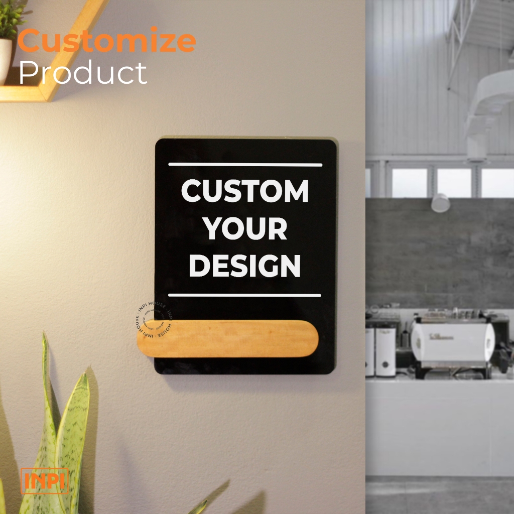 Customize Portrait Acrylic Wood Signage- INPI HOUSE | Shopee Singapore