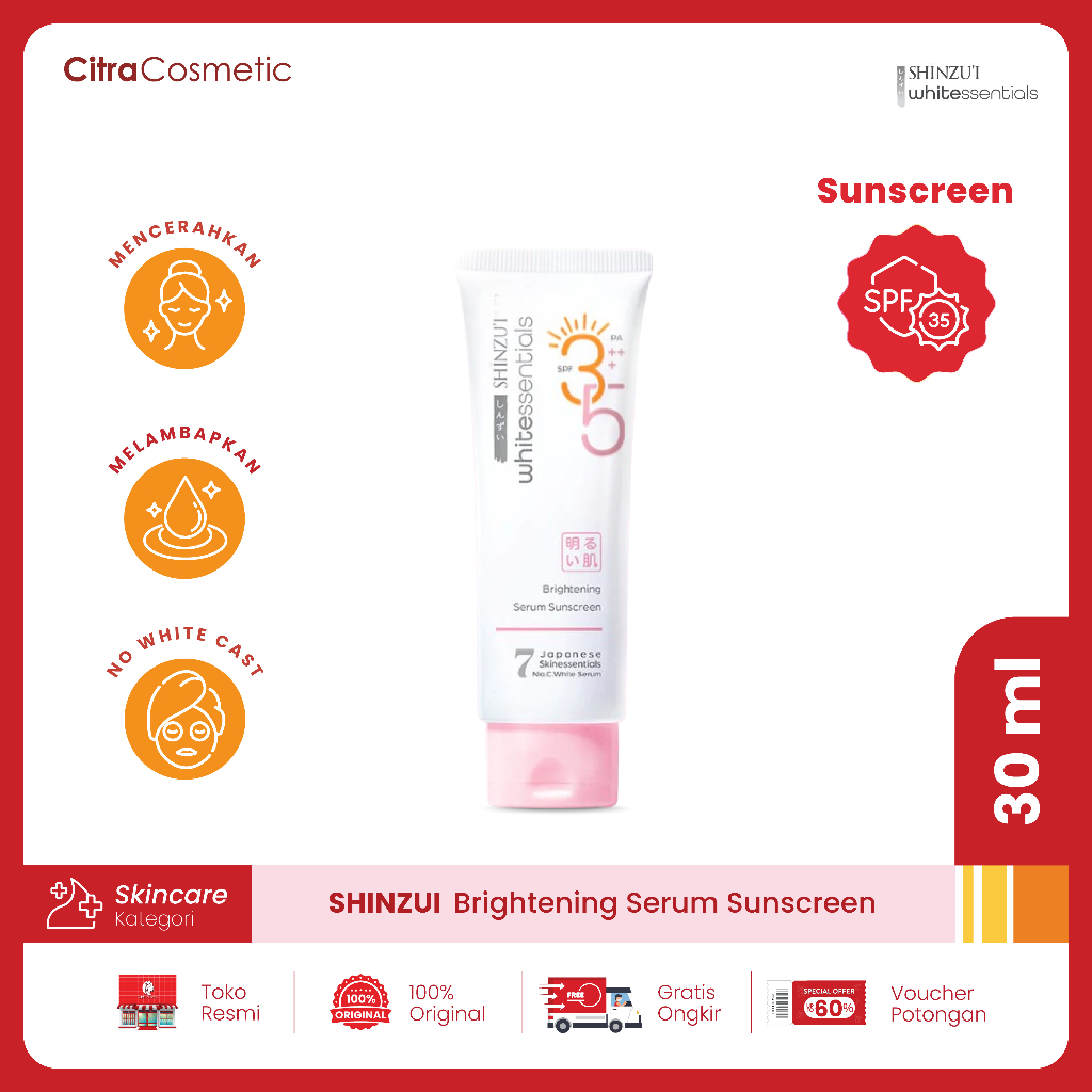️CitraCosmetic ️ Shinzui Whitesentials Brightening Serum Sunscreen SPF ...